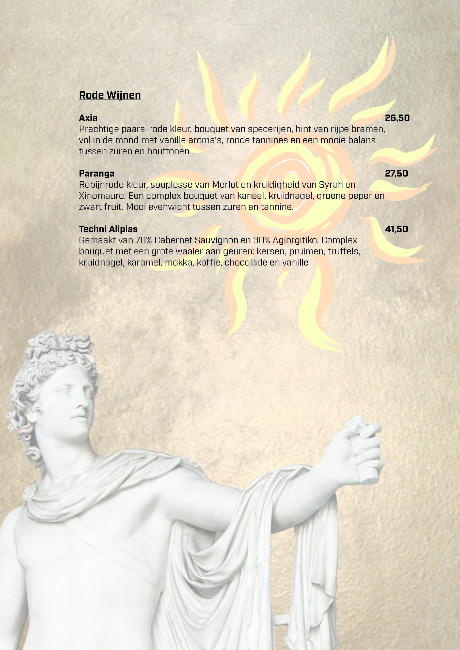 Menu - Griekse Taverna Helios